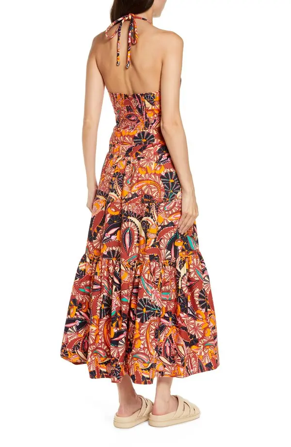 A.L.C. Adelle Cotton Halter Midi Dress