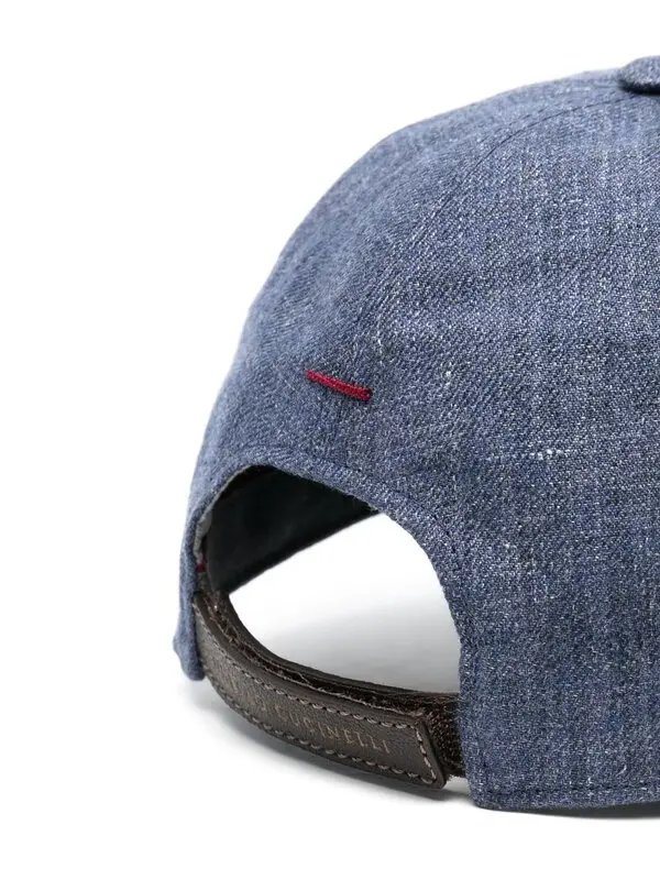 Brunello Cucinelli Embroidered Baseball Cap - Blue