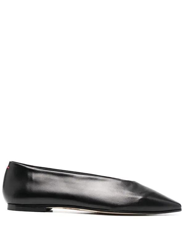 AeydĒ Betty Pointed Ballerina Shoes - Black