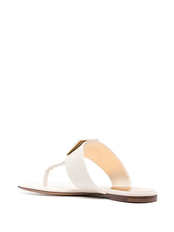 Valentino Garavani One Stud Flat Sandals - Neutrals