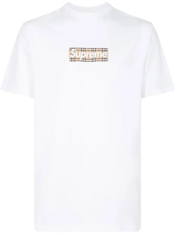 Supreme X Burberry Box Logo T-shirt - White