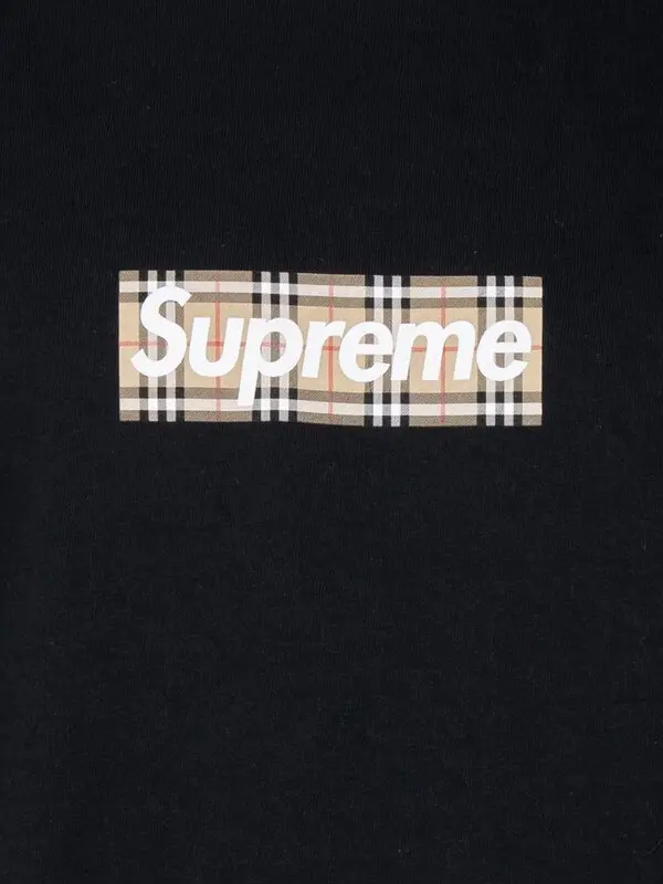 Supreme X Burberry Box-Logo T-Shirt - Black | Editorialist