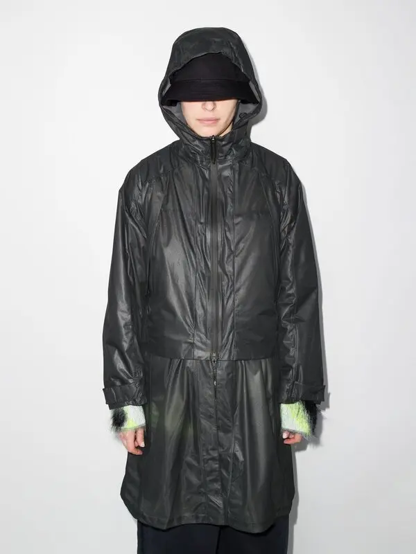 Y3 Hooded Midi Raincoat