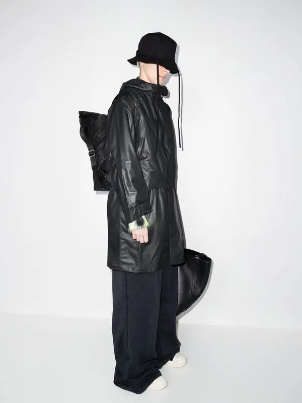 Y3 Hooded Midi Raincoat