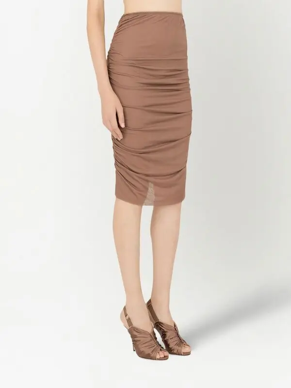Dolce & Gabbana Draped Stretch Midi Skirt