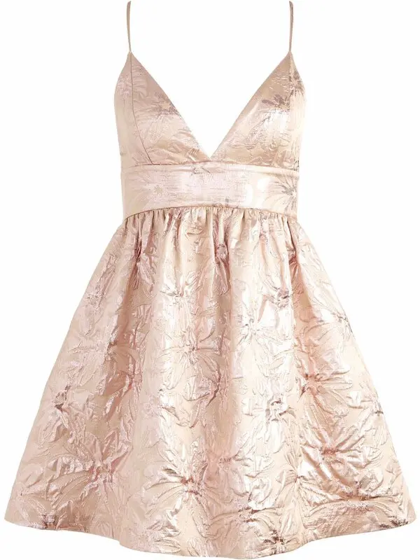 alice and olivia rose gold dress + Foley Floral Jacquard Mini In Pink - 50% Off low-stock