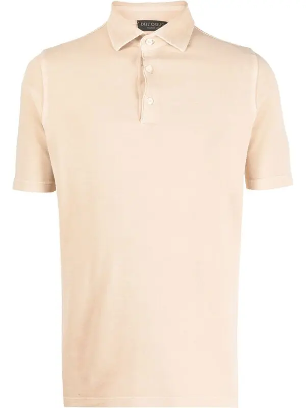 DELL'OGLIO Short-sleeved Polo Shirt - Yellow