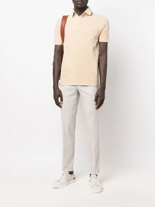 DELL'OGLIO Short-sleeved Polo Shirt - Yellow
