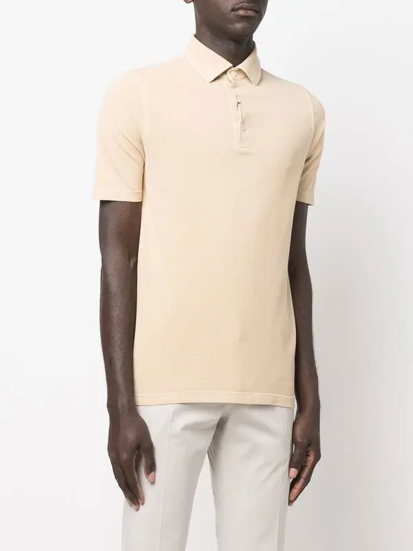 DELL'OGLIO Short-sleeved Polo Shirt - Yellow