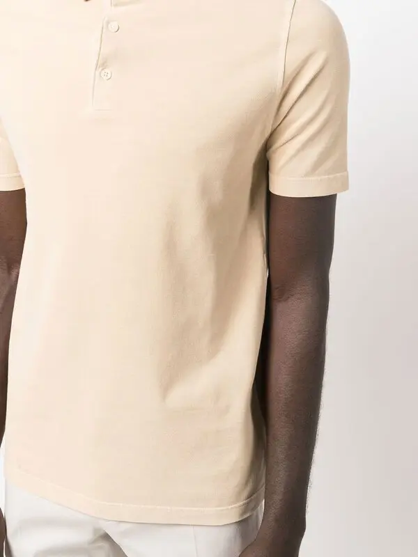 DELL'OGLIO Short-sleeved Polo Shirt - Yellow