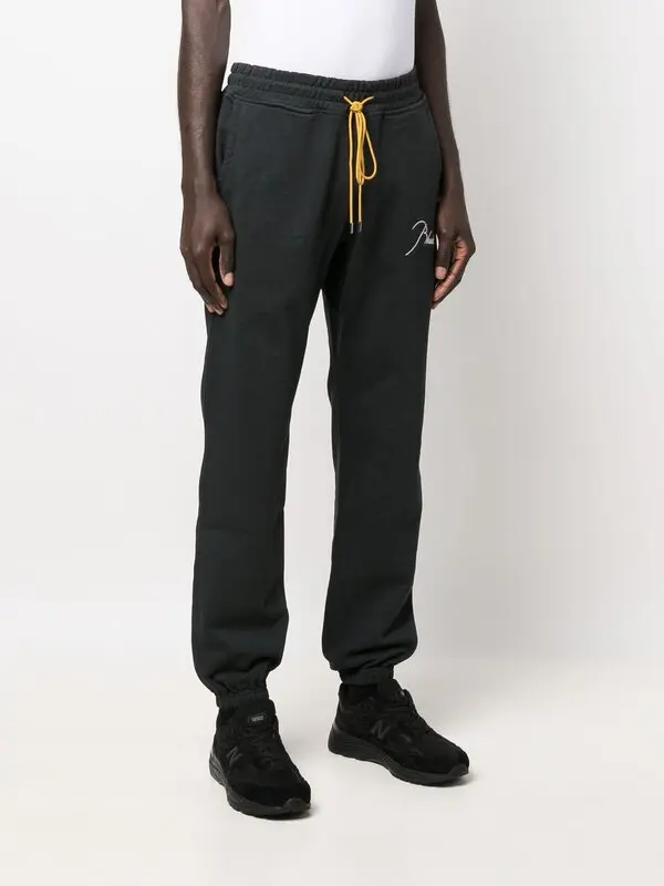 Rhude Logo-embroidered Track Pants - Black