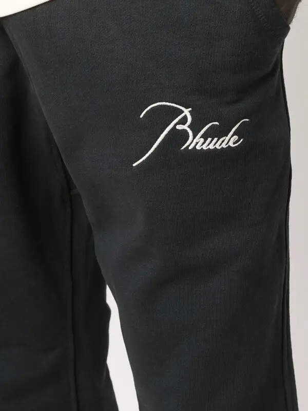 Rhude Logo-embroidered Track Pants - Black