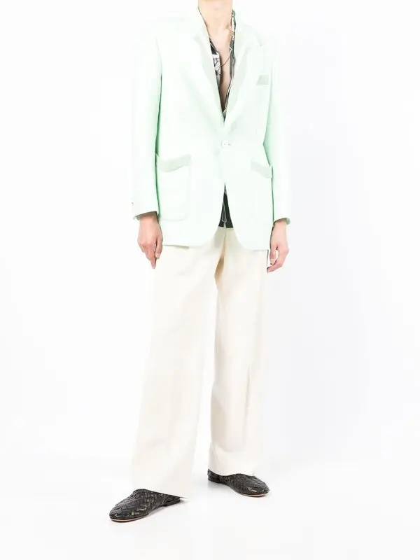Casablanca Memphis Pinstripe Single Breasted Rib Blazer