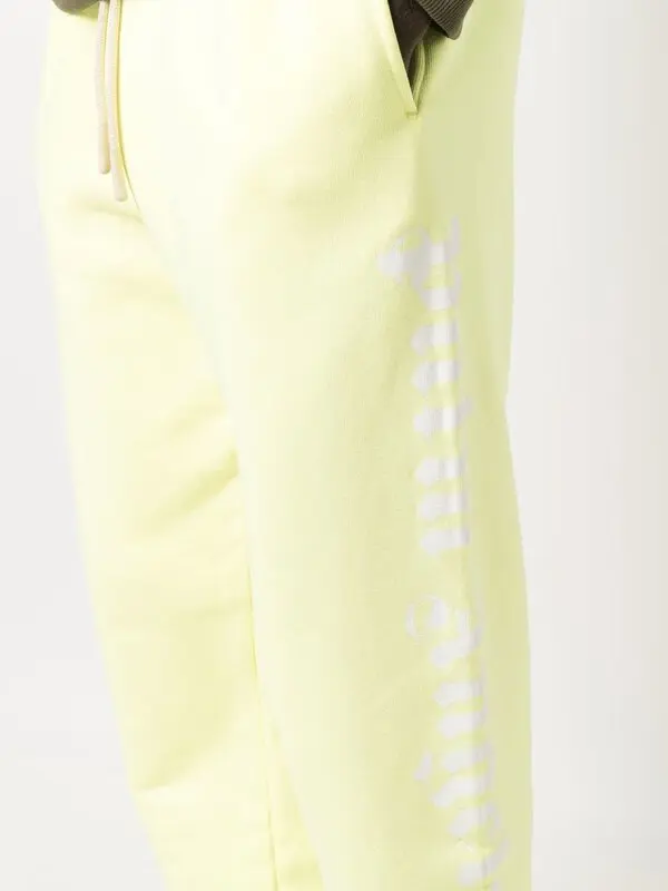 Palm Angels Logo-print Track Pants - Yellow