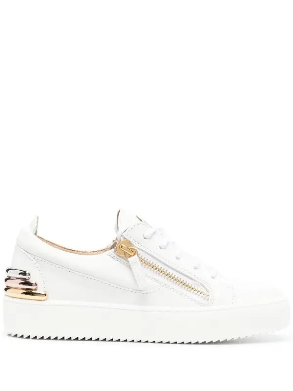 GIUSEPPE ZANOTTI Leather Sneakers - White