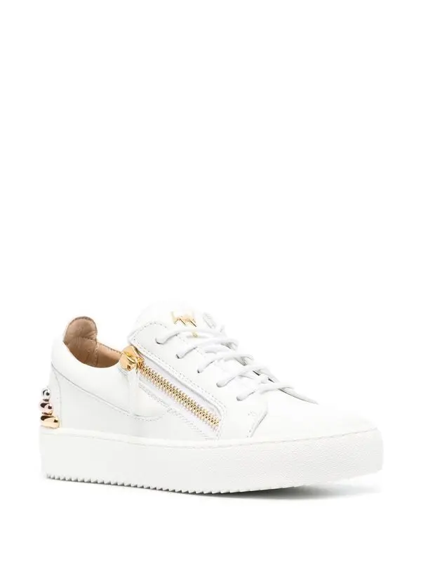 GIUSEPPE ZANOTTI Leather Sneakers - White