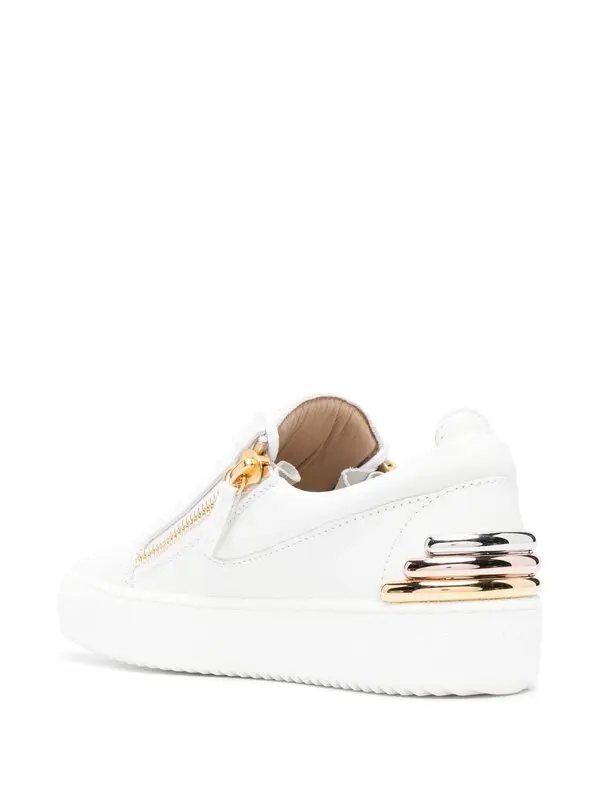 GIUSEPPE ZANOTTI Leather Sneakers - White