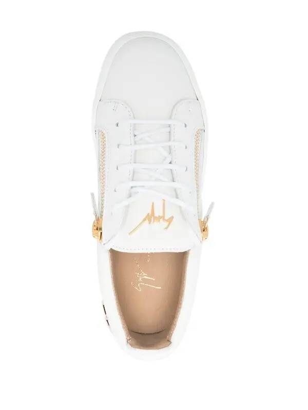 GIUSEPPE ZANOTTI Leather Sneakers - White