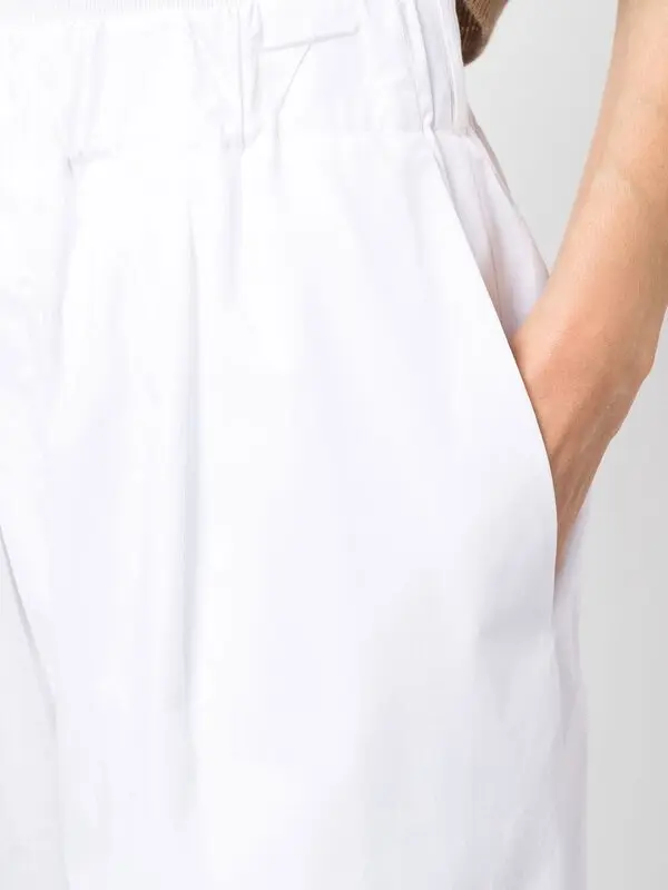 MAISON JEJIA Elasticated Waistband Cotton Culottes - White