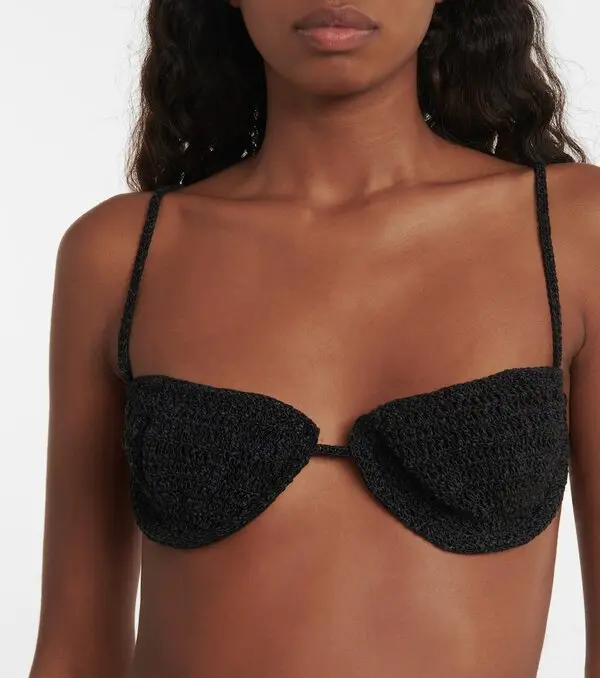 Magda Butrym Crocheted Cotton-blend Bra