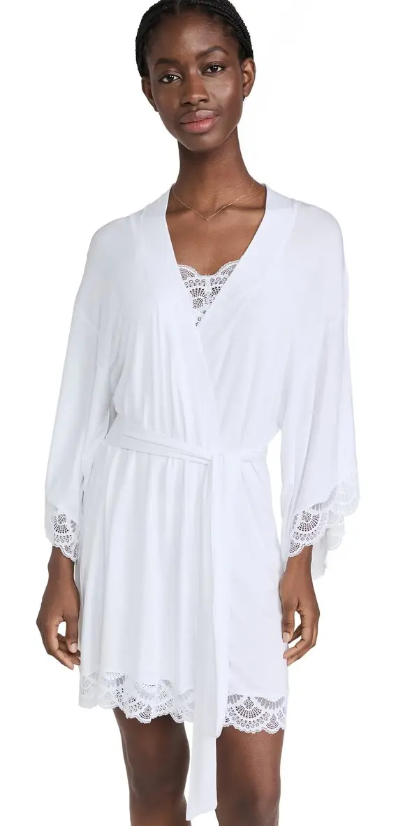 Eberjey Mariana The Mademoiselle Kimono Robe - White