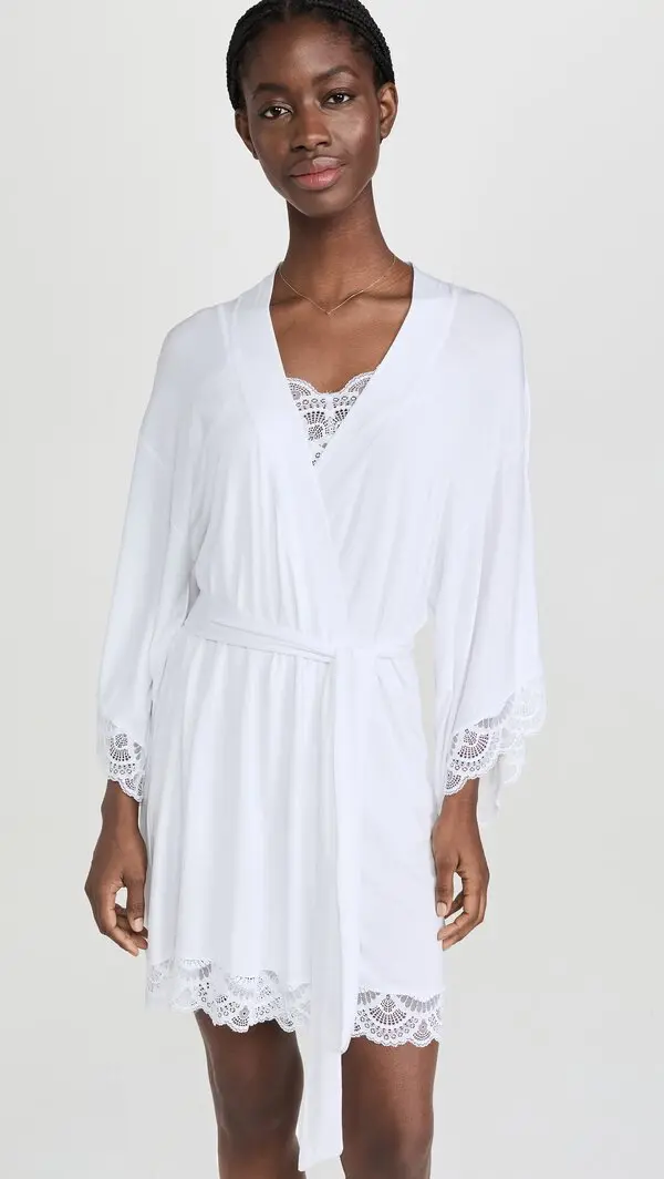 Eberjey Mariana The Mademoiselle Kimono Robe - White