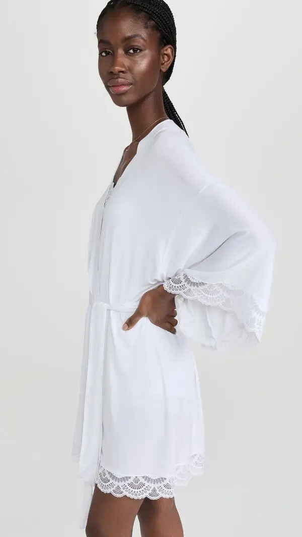 Eberjey Mariana The Mademoiselle Kimono Robe - White