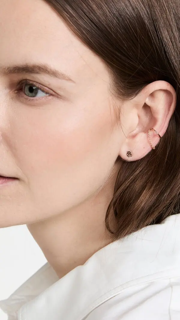Zoe Chicco 14k Ladybug Stud Earring