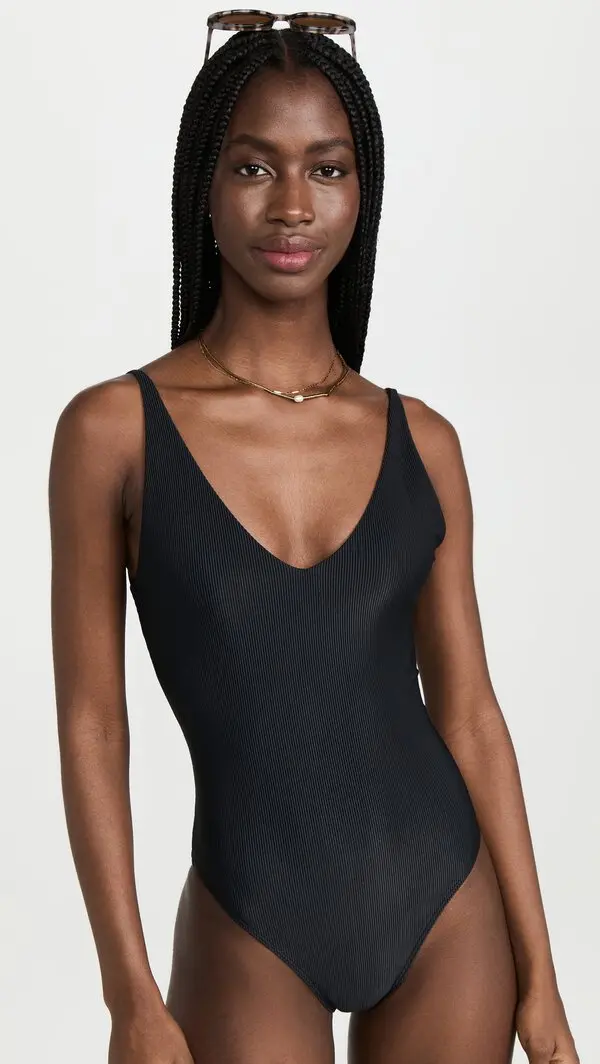 Beach Riot Reese Piece One Piece - Black