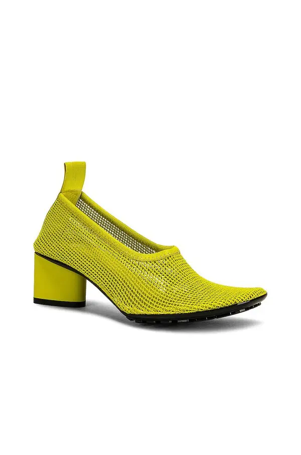 Bottega Veneta Stretch Web Flex Sock Pumps - Kiwi | Editorialist