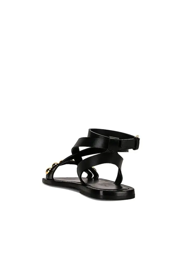 Alaïa Flat Ankle Strap Sandals