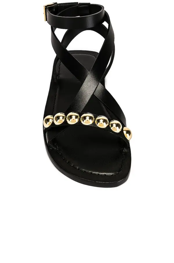 Alaïa Flat Ankle Strap Sandals