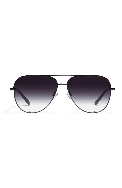 Quay High Key Mini Aviator Sunglasses - Black/fade To Clear