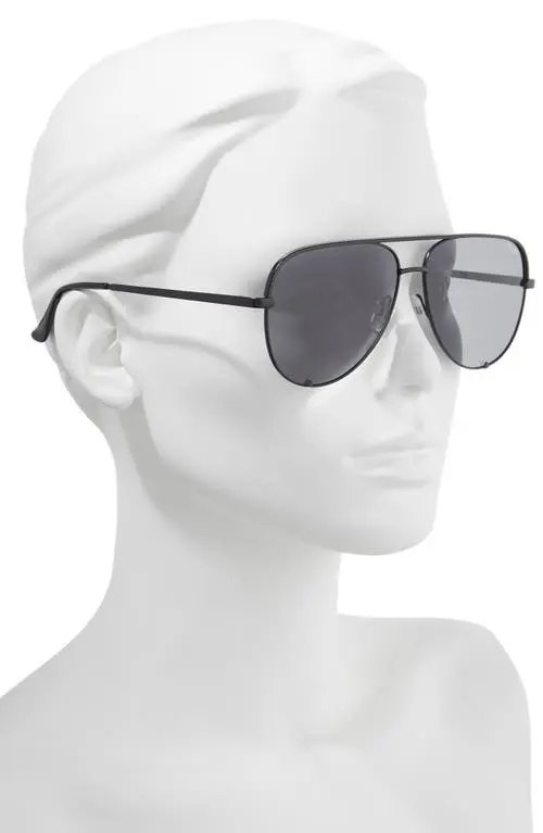 Quay High Key Mini Aviator Sunglasses - Black/smoke Polarized