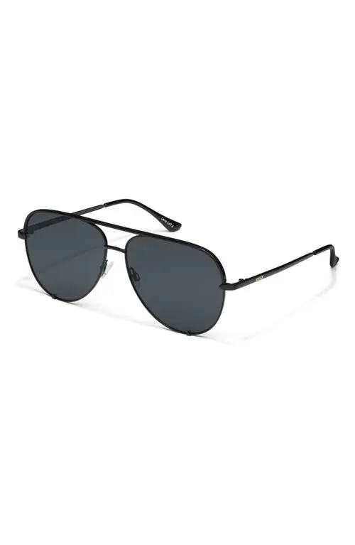Quay High Key Mini Aviator Sunglasses - Black/smoke Polarized