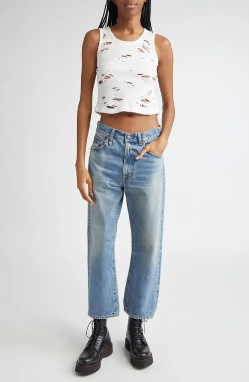 R13 Distressed Cotton Tank - Ecru