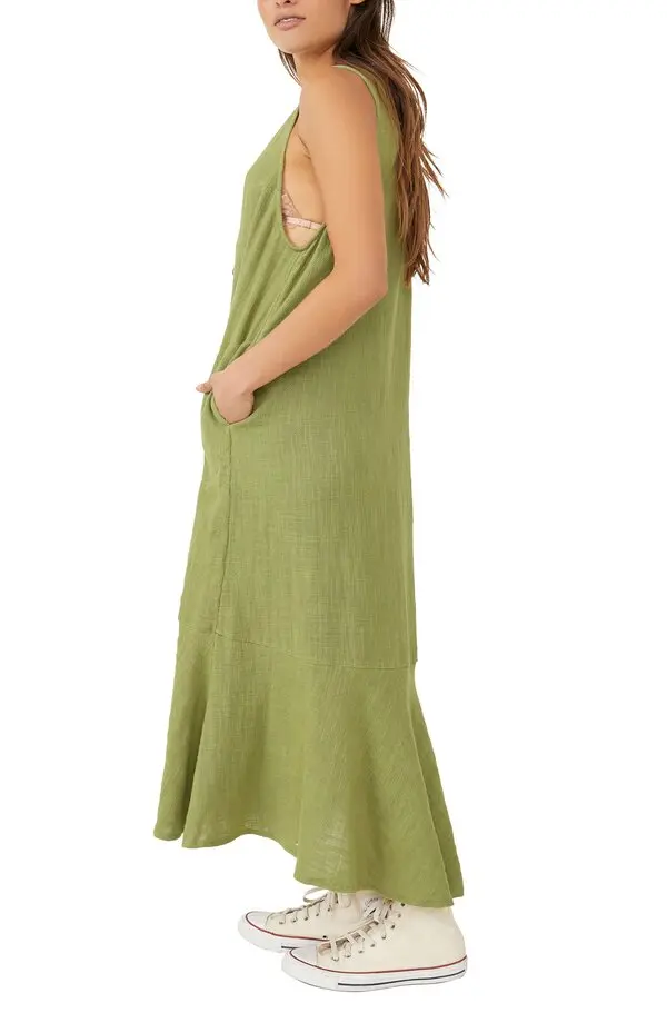 free people valerie maxi dress Free People Valerie Sleeveless Cotton Maxi Dress In Calla Green - 25% Off