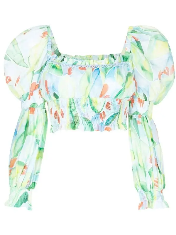 Charo Ruiz Ibiza Cropped Brisa Blouse