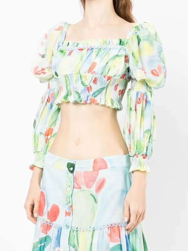 Charo Ruiz Ibiza Cropped Brisa Blouse