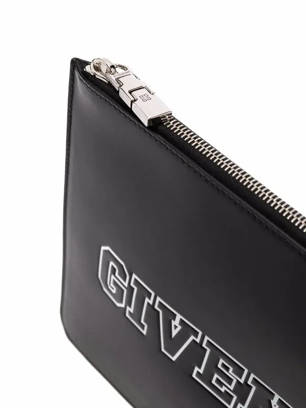 Givenchy Embossed-logo Leather Clutch