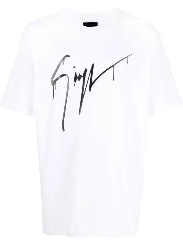 GIUSEPPE ZANOTTI Graphic-print Cotton T-shirt - White