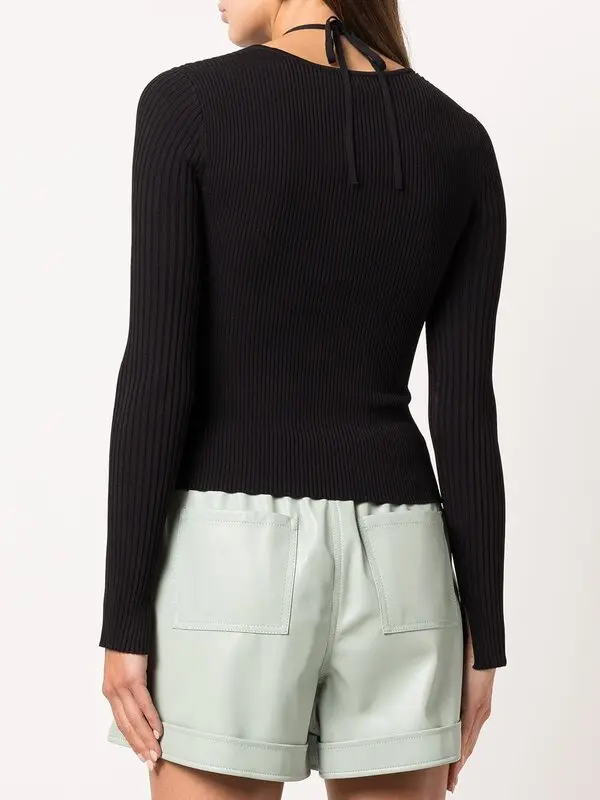 Simkhai Alexia Cut-out Ribbed Top