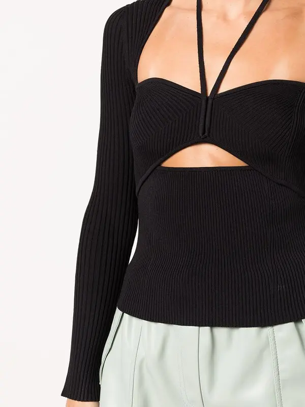 Simkhai Alexia Cut-out Ribbed Top