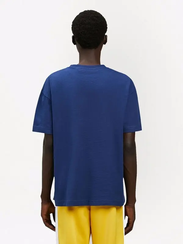 Palm Angels Monogram-embroidered T-shirt - Blue