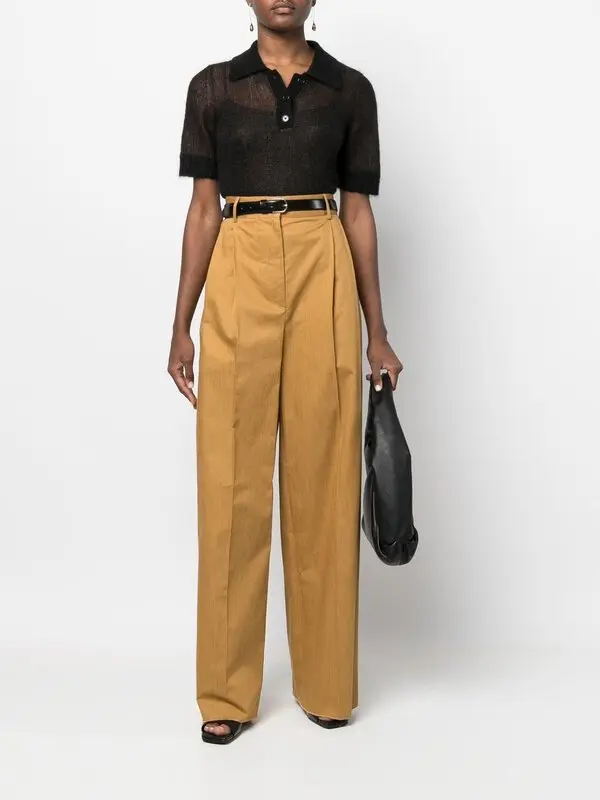 FERRAGAMO High-waisted Wide Leg Trousers