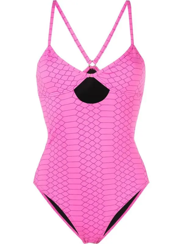 Zadig&Voltaire Snake-print Cut-out Swimsuit
