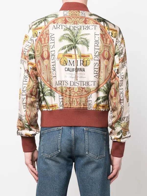 Amiri Graphic-print Silk Bomber Jacket