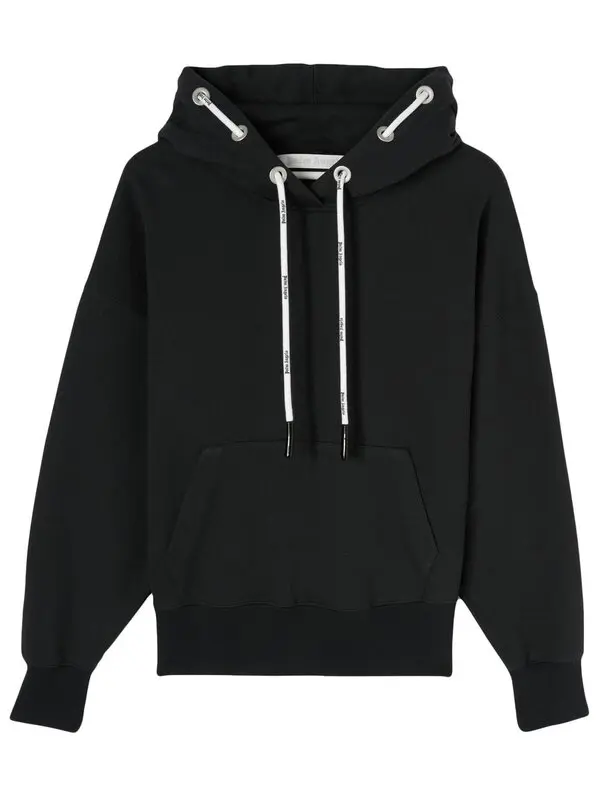Palm Angels Cord Drawstring Hoodie - Black