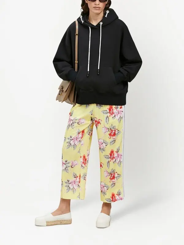Palm Angels Cord Drawstring Hoodie - Black