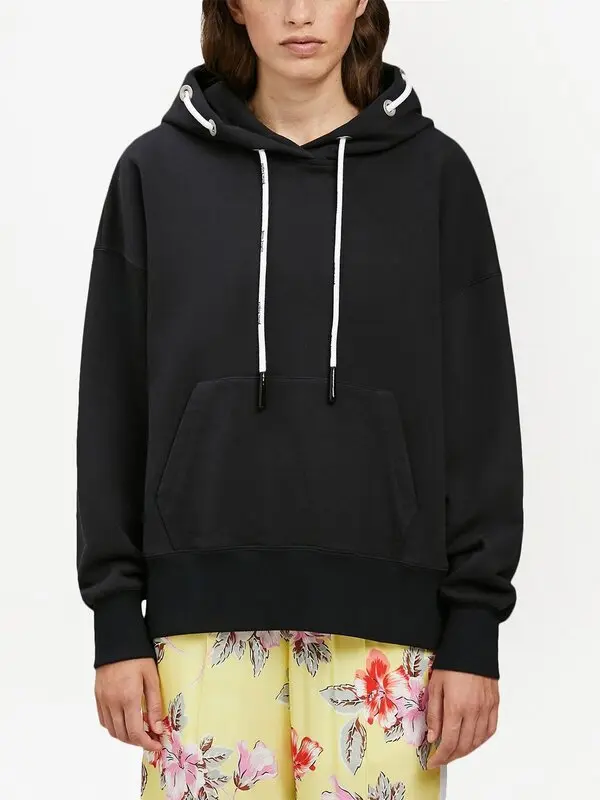 Palm Angels Cord Drawstring Hoodie - Black